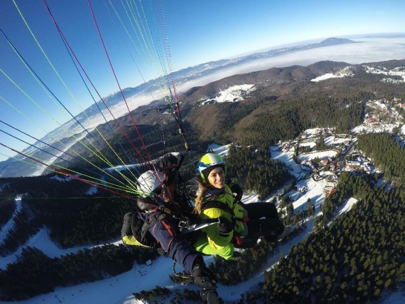 Zbor cu parapanta, in tandem, la Brasov - O experienta de neuitat